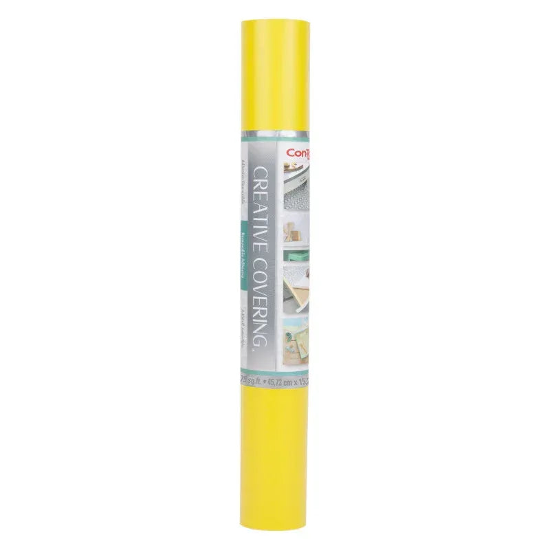 Creative Covering™ Adhesive Covering, Yellow, 18" x 50 ft – Gramco ...