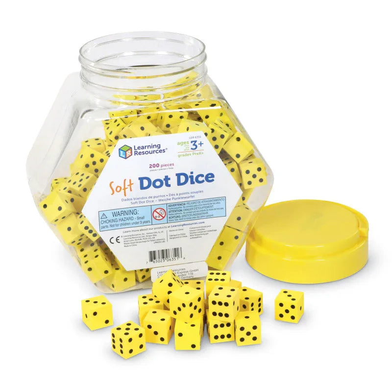 Soft Foam Dot Dice, 200 Count – Gramco School Supplies