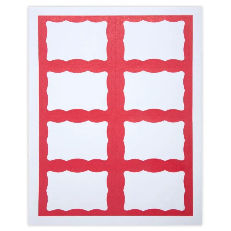 Adhesive Badges, Red Border, Pack of 200 – Gramco School Supplies