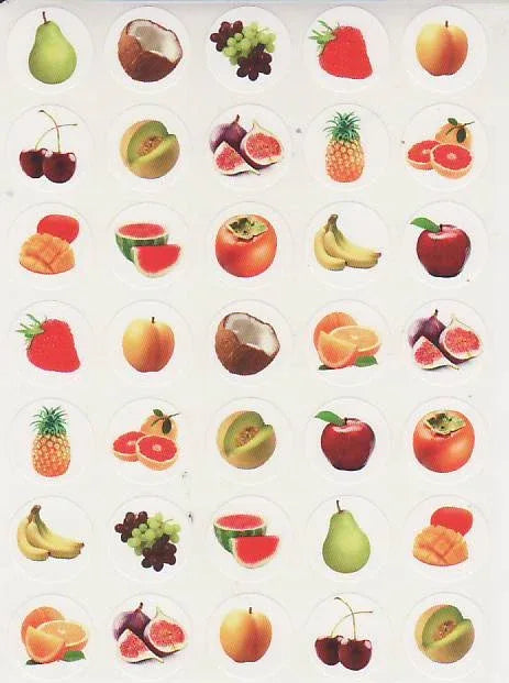 Small Fruits Stickers 1/2" 875 Per Pack – Gramco School Supplies