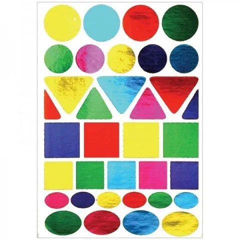 Hygloss Foil Geometric Shapes Stickers 20 sheets – Gramco School Supplies