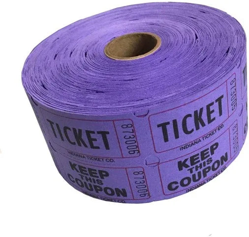 Double Roll Raffle Tickets, 2000ct, Purple – Gramco School Supplies