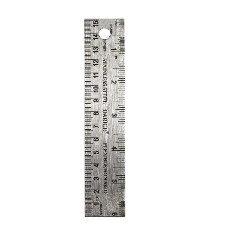 Flexible Stainless Steel Ruler - 6" Length – Gramco School Supplies