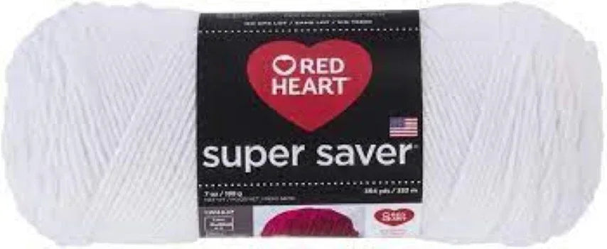 Red Heart Jumbo Super Saver Yarn - White (064742) – Gramco School Supplies